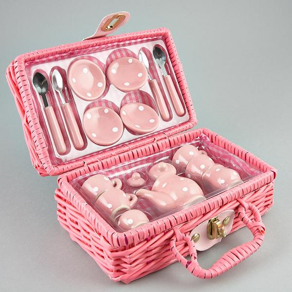 Kids Tea Party Set | Polka Dot | Porcelain 17 pc – Poshinate Kiddos